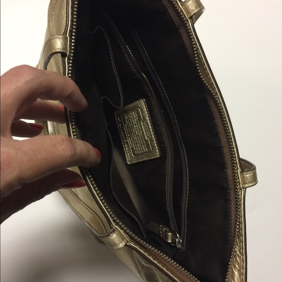 Coach | Bags | Beautiful Gold Coach Purse In Perfect Condition | Poshmark
